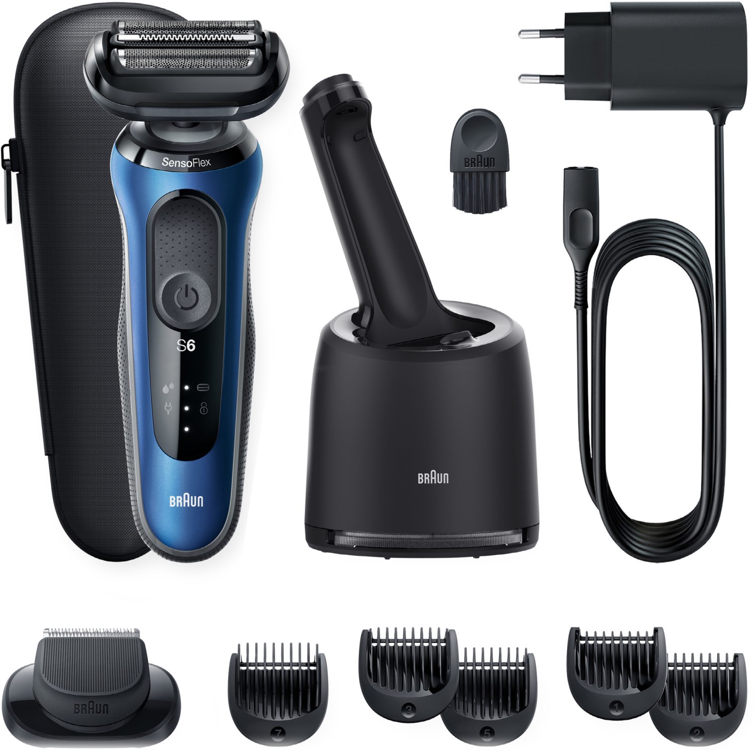 Braun 61-B7500cc Series 6 Wet & Dry Rasierer mit Reinigungsstation und ...